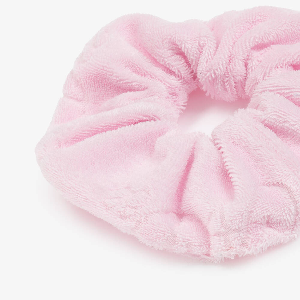 A Dee - Girls Pale Pink Towelling Hair Scrunchie | Childrensalon