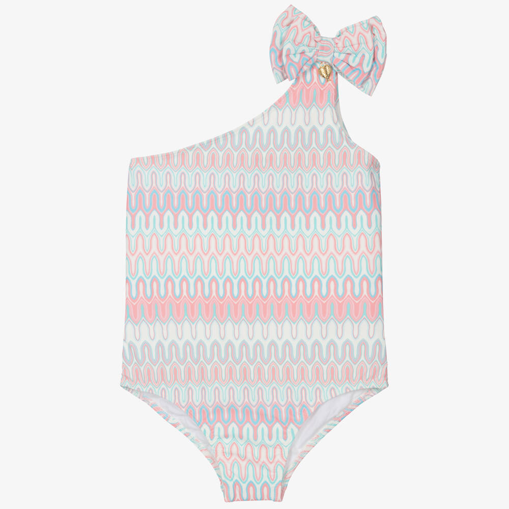 Angel's Face - Teen Girls Pink One Shoulder Swimsuit (UPF50 ...