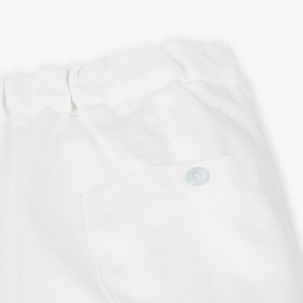 Artesanía Granlei - Boys Blue & White Cotton Shorts Set | Childrensalon