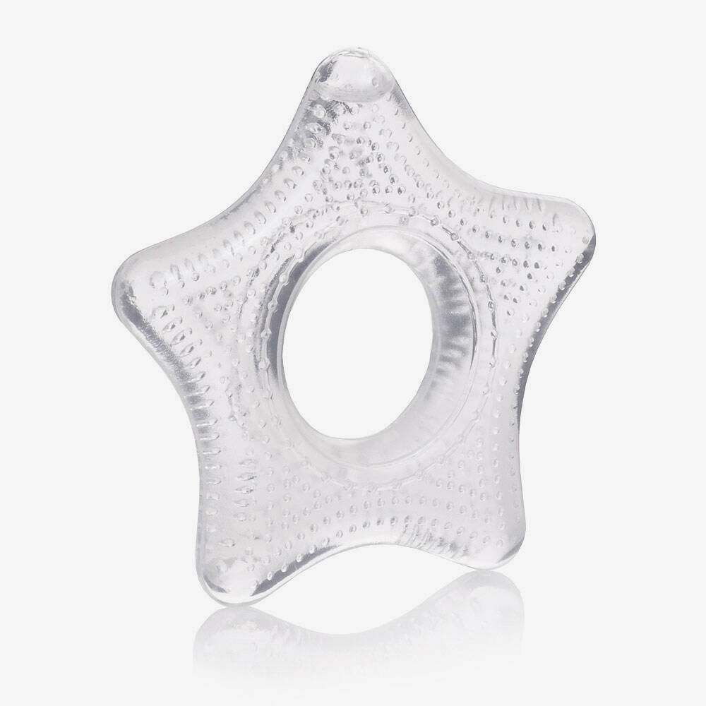Bam Bam - Clear Star Teether (9cm) | Childrensalon