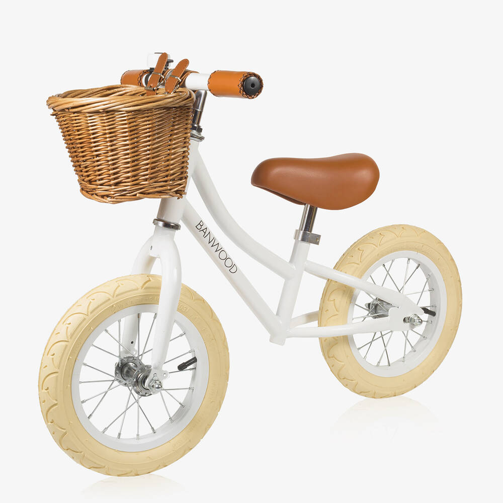 Banwood - White First Go Balance Bike | Childrensalon