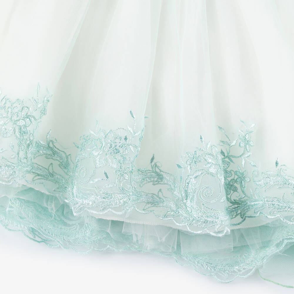 Beau KiD - Girls Green Tulle Dress & Cape Set | Childrensalon