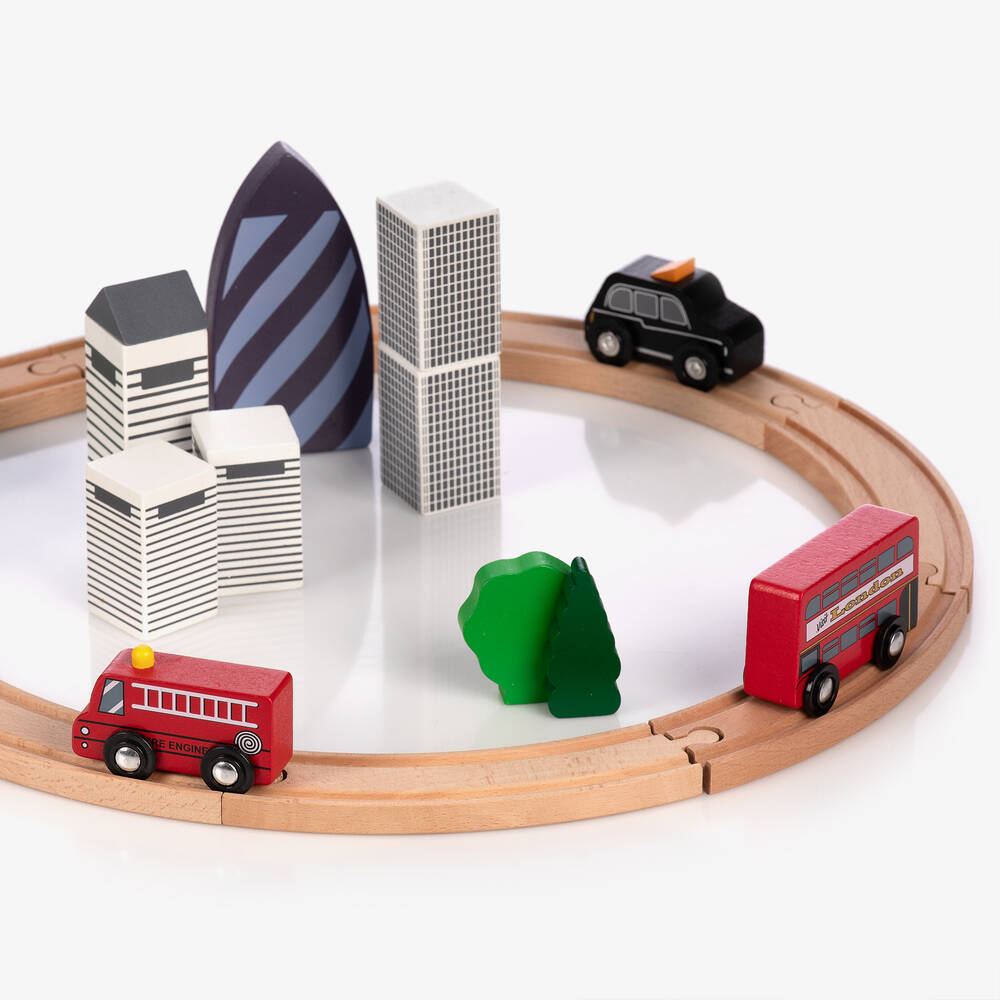 Bigjigs - Wooden City of London Train Set (104cm) | Childrensalon