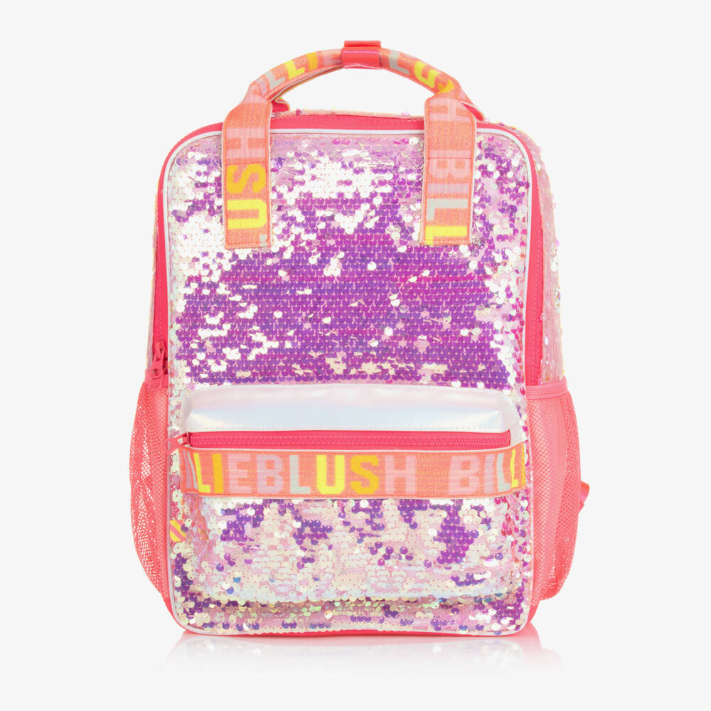 Billieblush - Girls Iridescent Sequin Backpack (35cm) | Childrensalon