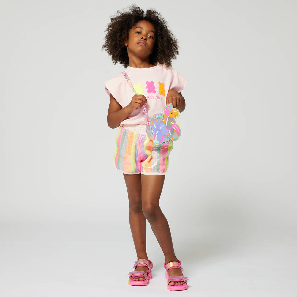Billieblush - Girls Pink Cotton Gummy Bear T-Shirt | Childrensalon