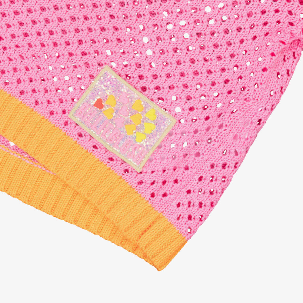 Billieblush - Girls Pink Crochet Knit Beach Top | Childrensalon