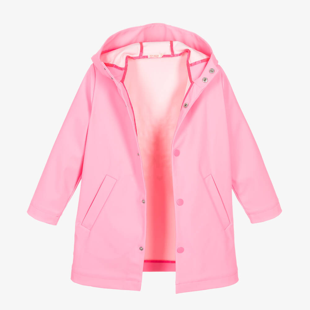 Billieblush - Girls Pink Hooded Raincoat | Childrensalon