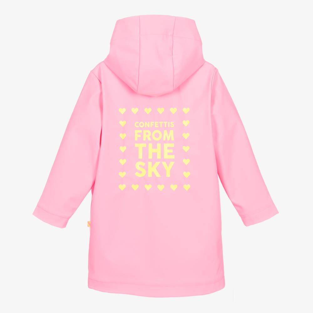 Billieblush - Girls Pink Hooded Raincoat | Childrensalon