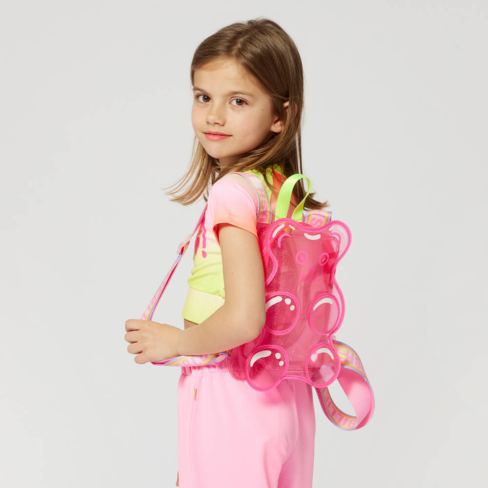 Billieblush - Girls Pink Jelly Bear Backpack (20cm) | Childrensalon