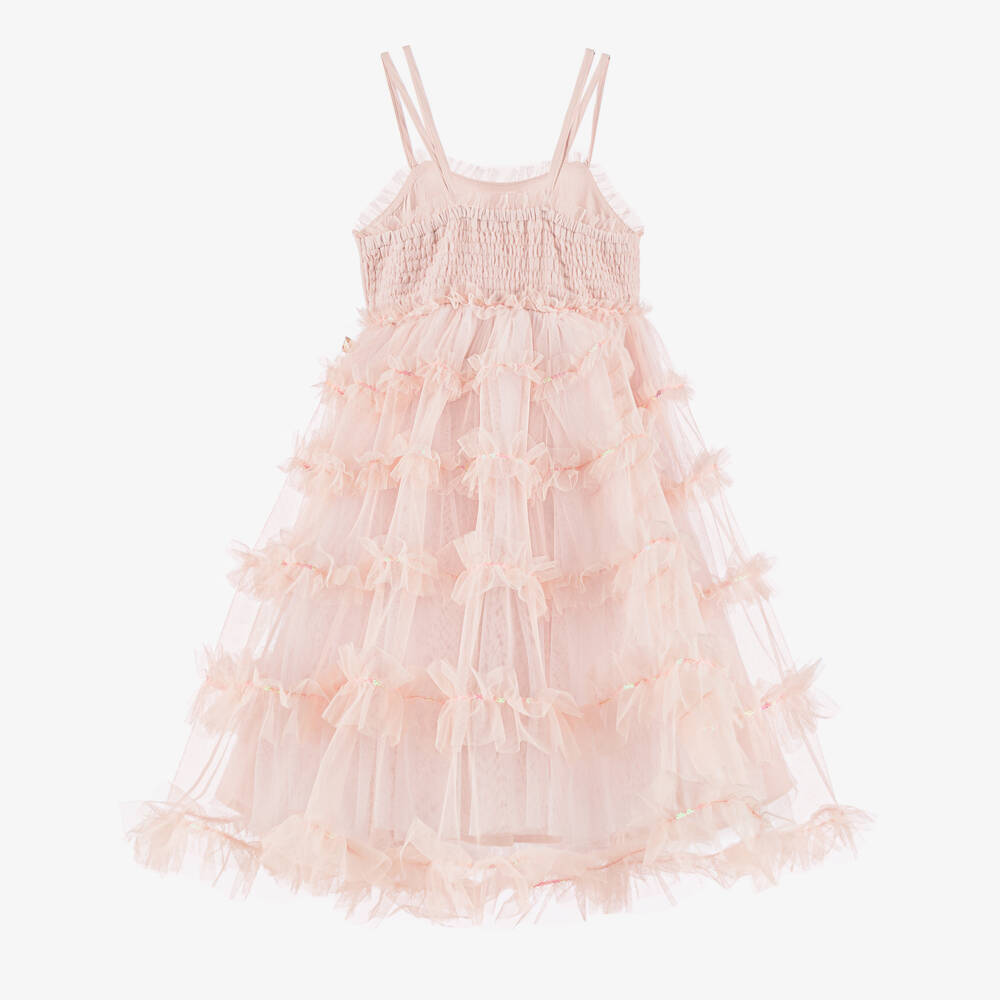Billieblush - Girls Pink Ruffle Tulle Dress | Childrensalon