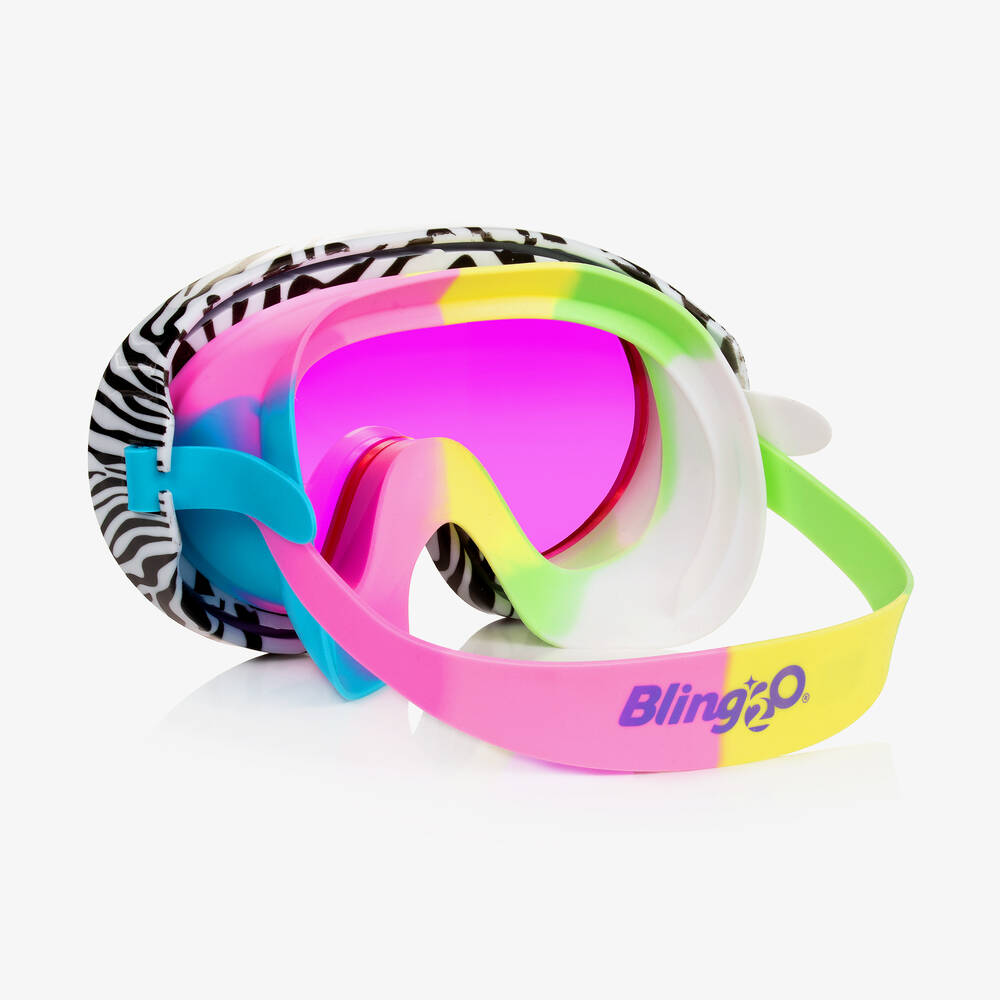 Bling2o - Girls Pink Zebra Swimming Mask | Childrensalon