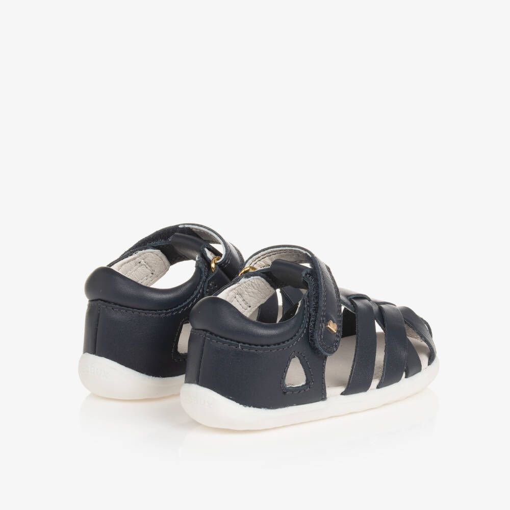 Bobux Step Up - Blue Leather First Walker Sandals | Childrensalon