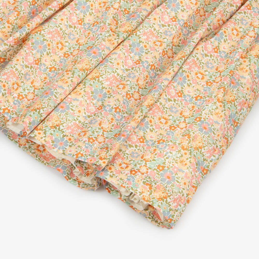 Bonpoint - Girls Pink Liberty Print Cotton Skirt | Childrensalon