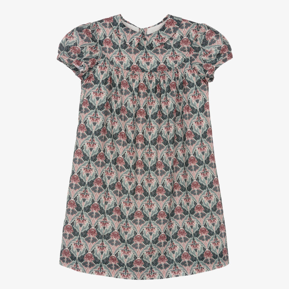 Bonpoint - Teen Girls Blue Liberty Print Dress | Childrensalon