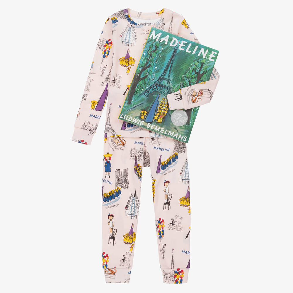 Books to Bed - Girls Pink Madeline Pyjamas & Book Gift Set | Childrensalon
