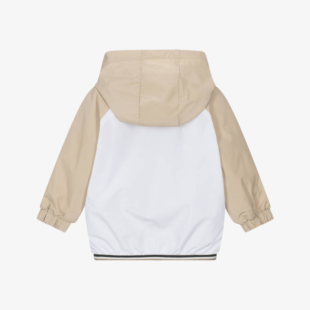 BOSS - Boys Beige & White Windbreaker | Childrensalon