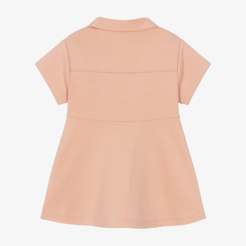 Burberry - Baby Girls Pink Cotton Jersey Dress | Childrensalon