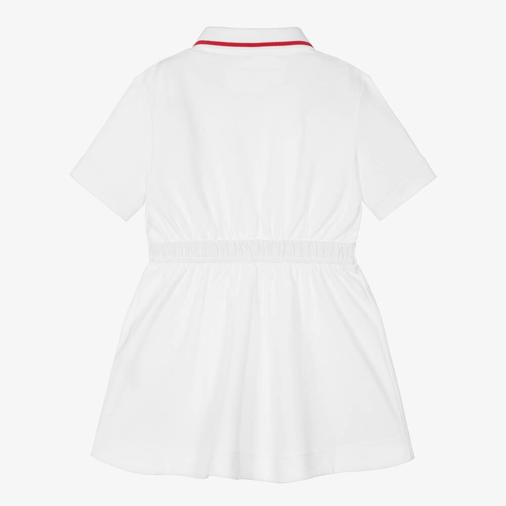 Burberry - Baby Girls White Logo Polo Dress | Childrensalon
