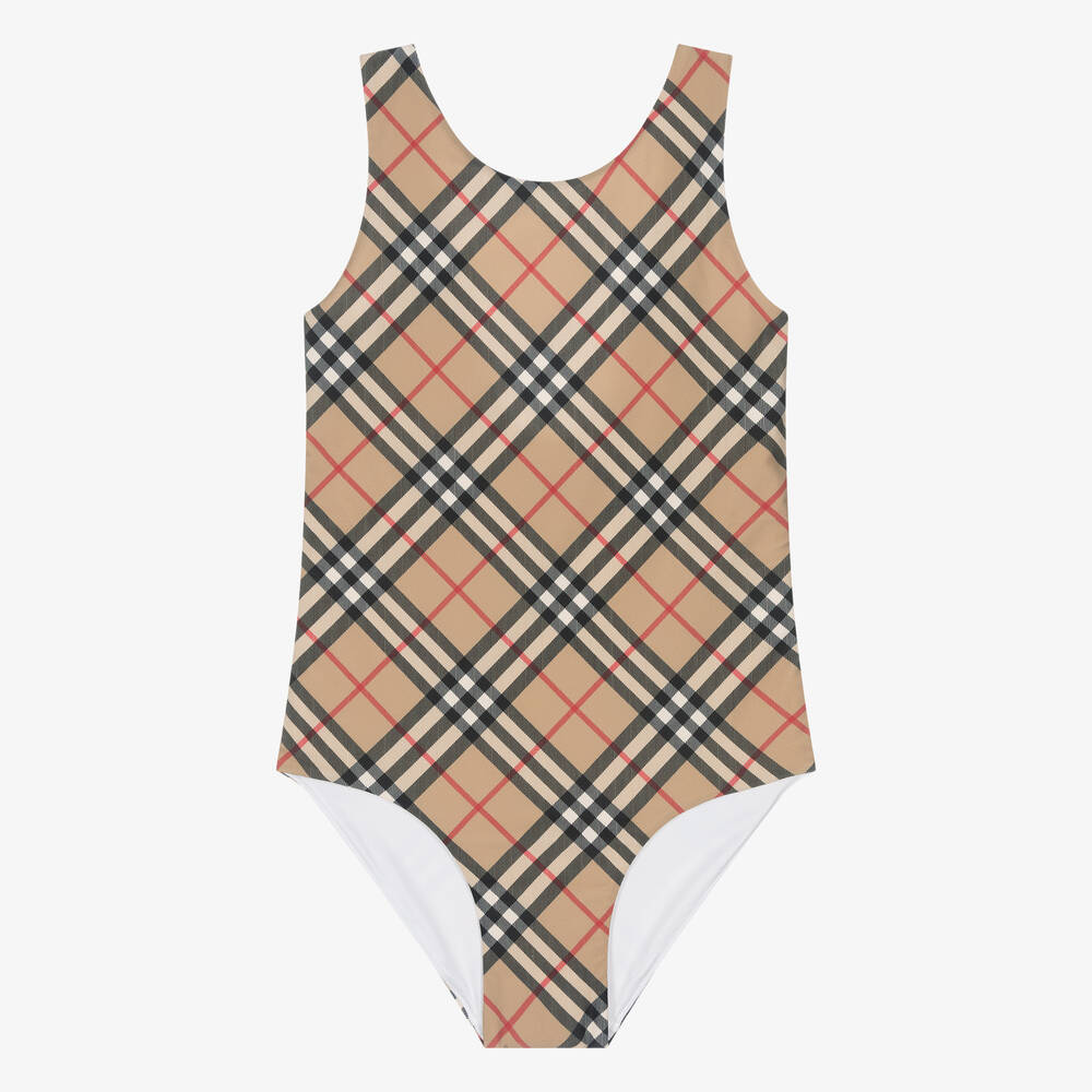 Burberry - Бежевый купальник Vintage Check для девочек-подростков | Childrensalon
