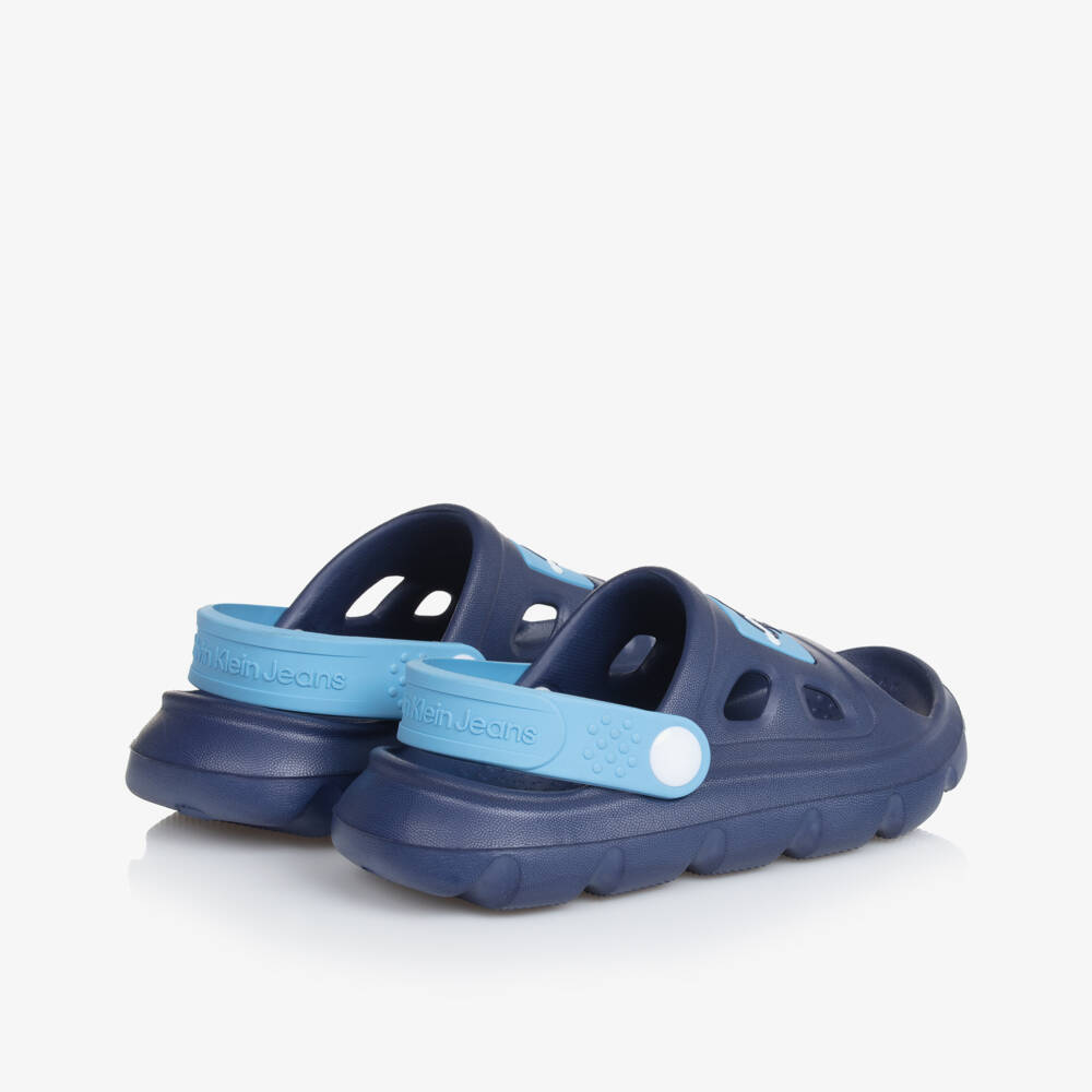 Calvin Klein - Blue Monogram Clog Sandals | Childrensalon