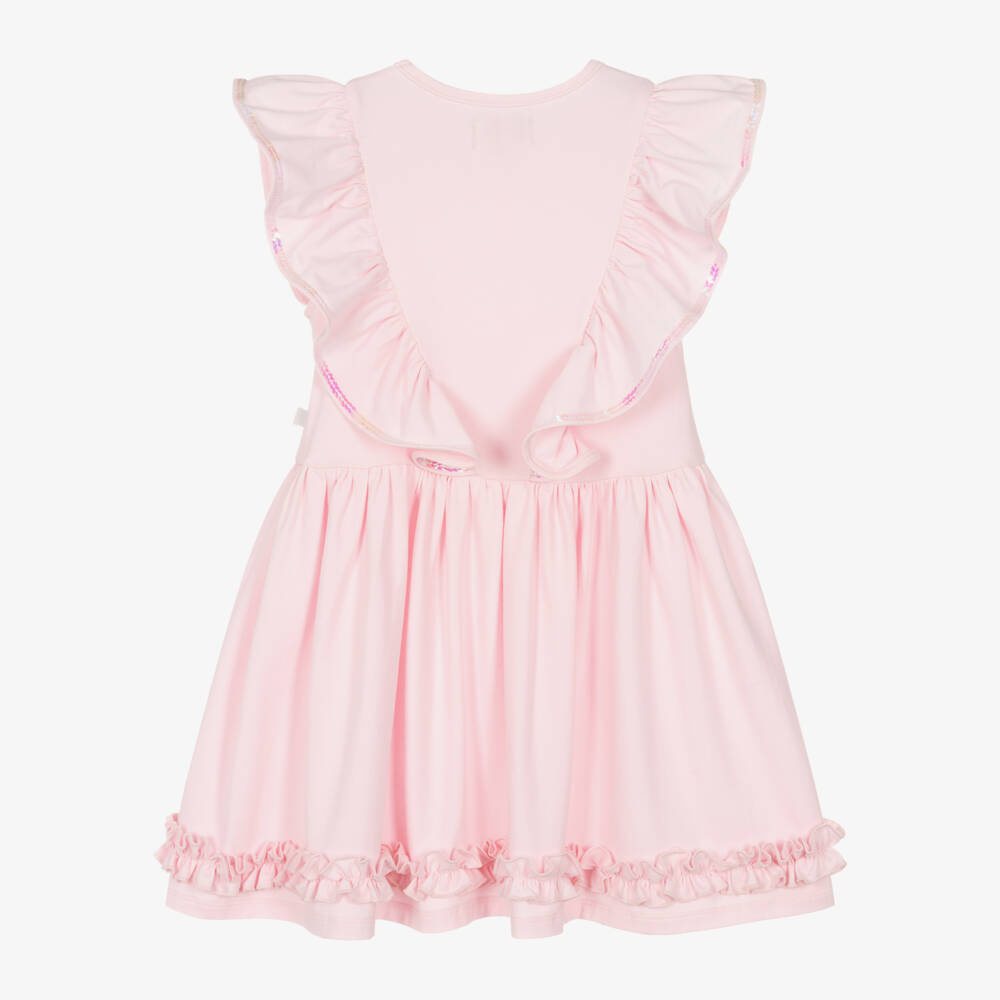 Caramelo Kids - Girls Pink Cotton Ruffle Dress | Childrensalon