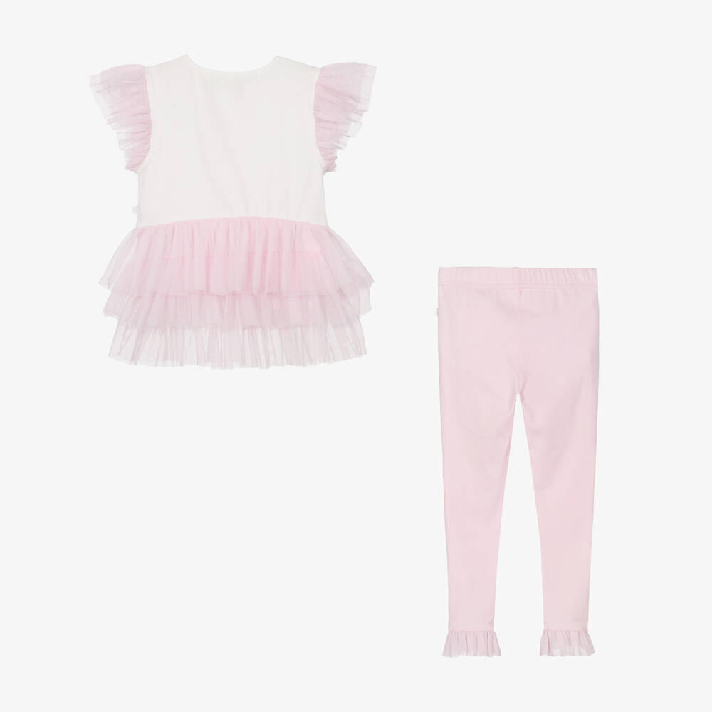 Caramelo Kids - Girls Pink Hot Air Balloon Leggings Set | Childrensalon