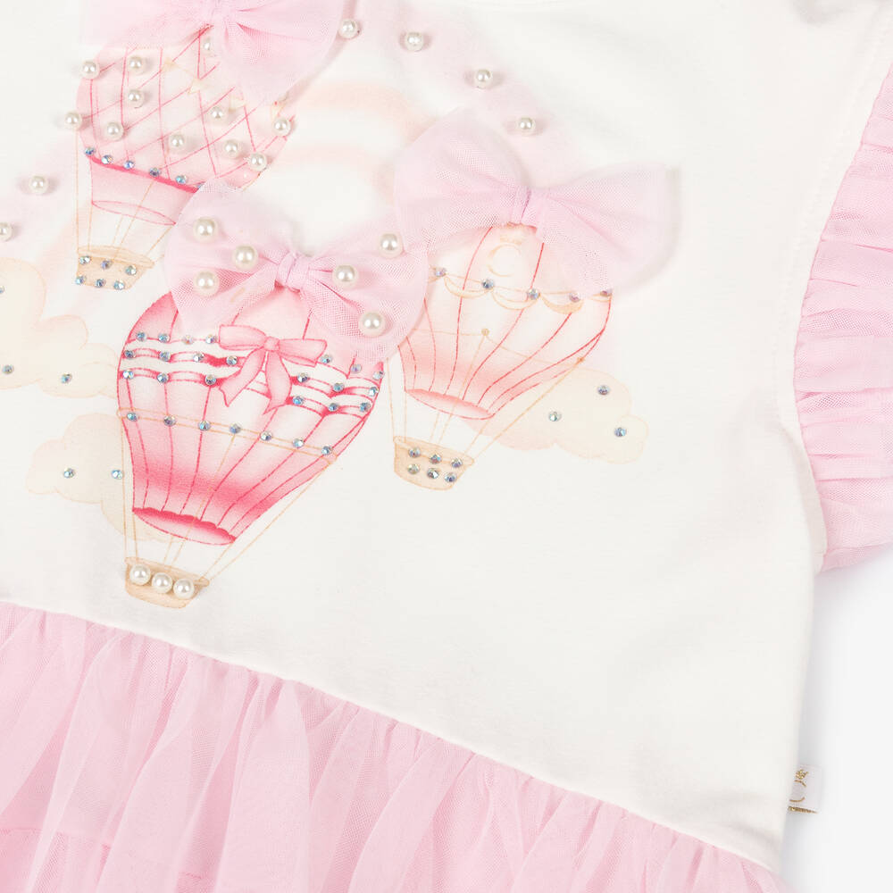 Caramelo Kids - Girls Pink Hot Air Balloon Leggings Set | Childrensalon