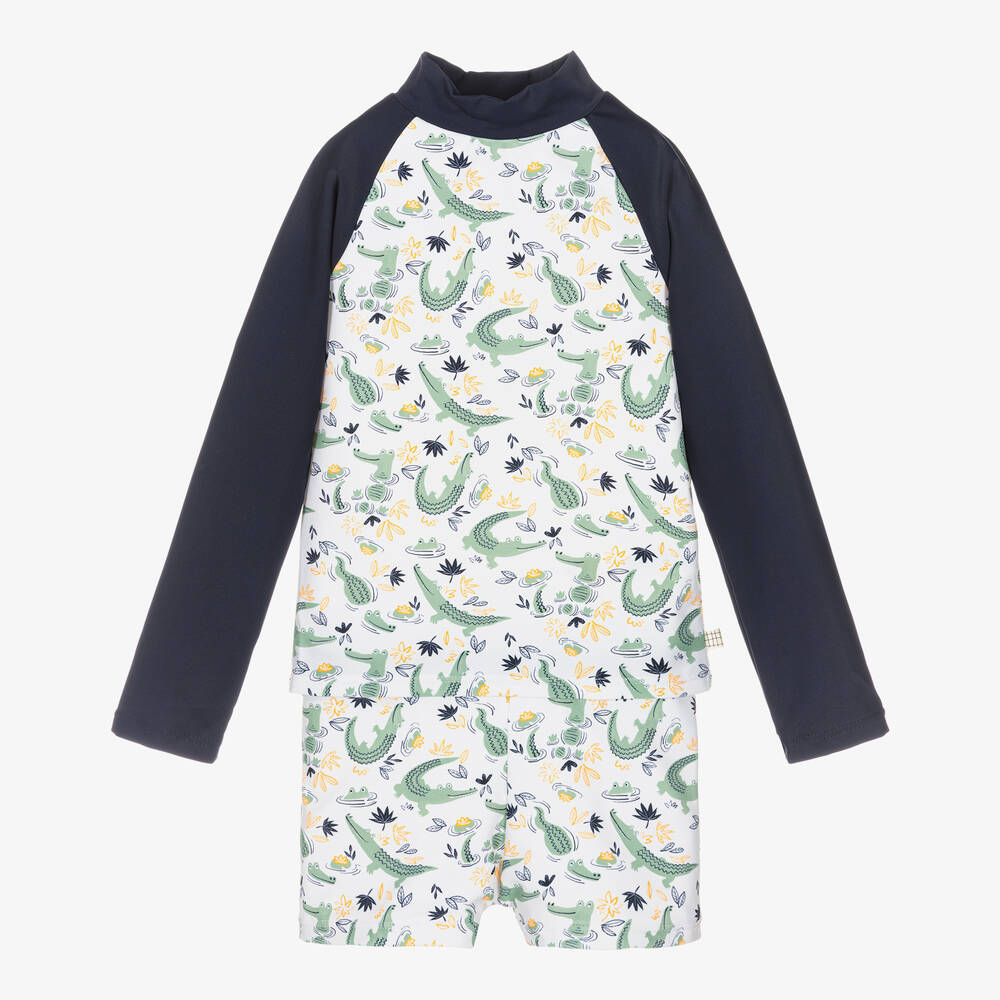 Carrément Beau - Boys Navy Blue Swim Set (UPF40+) | Childrensalon