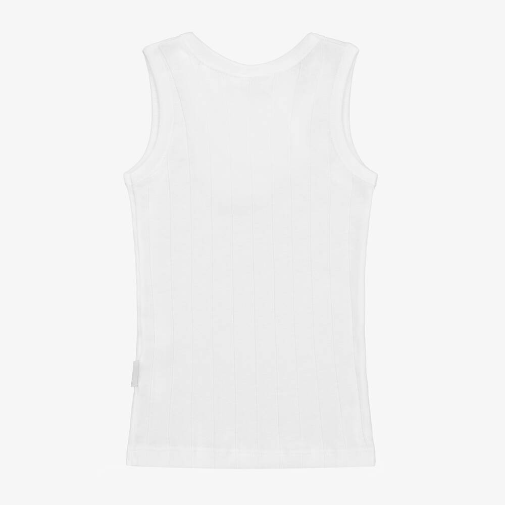 Diacar - Boys White Cotton Vest | Childrensalon