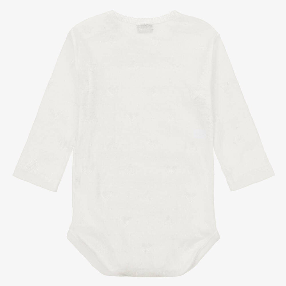 Diacar - Girls Ivory Cotton Bodyvest | Childrensalon