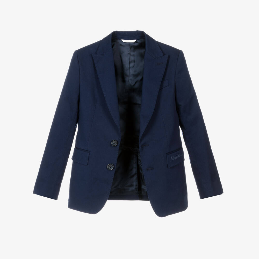 Dolce & Gabbana - Boys Navy Blue Cotton Blazer | Childrensalon
