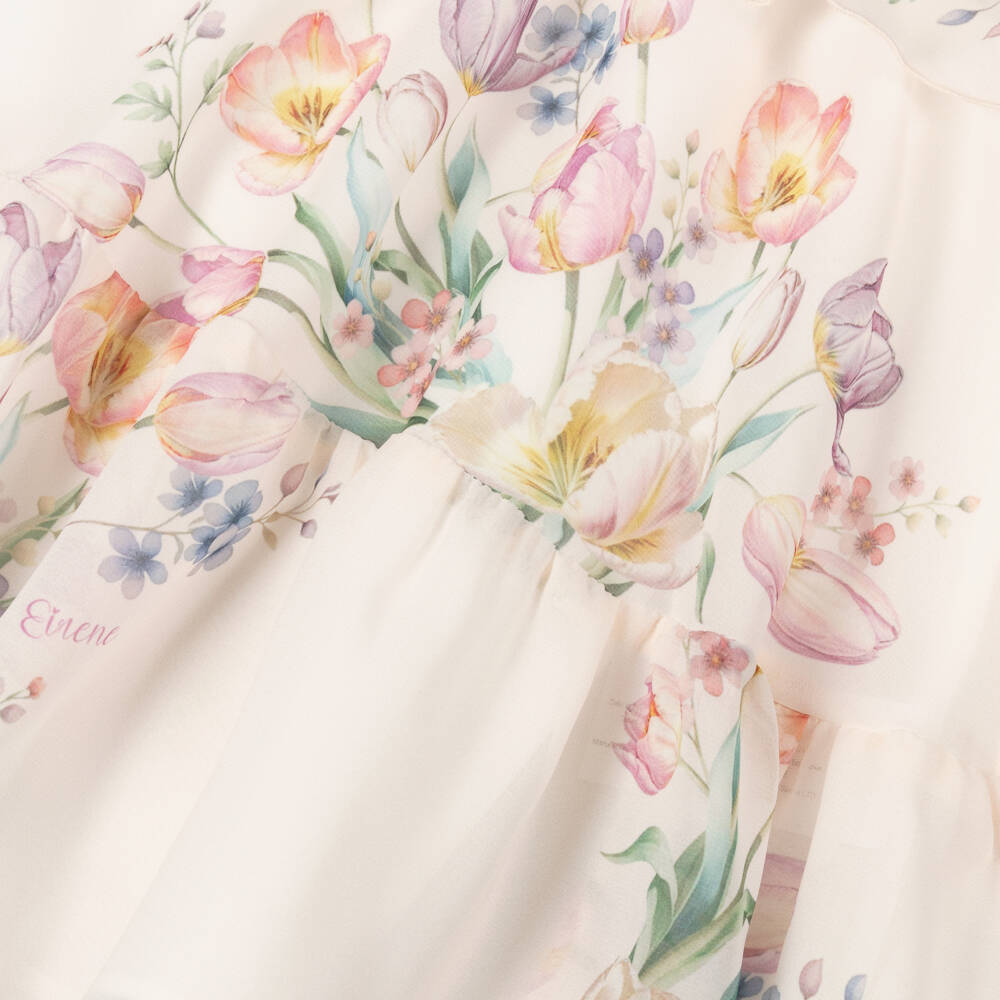 EIRENE - Baby Girls Ivory Floral Chiffon Dress | Childrensalon