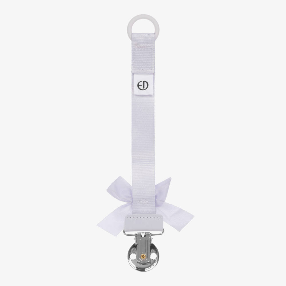 Elodie - Purple Bow Dummy Clip | Childrensalon