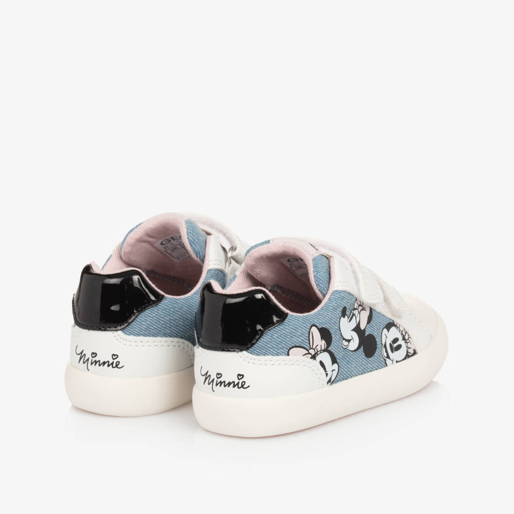 Geox - Girls Blue Denim Disney Trainers | Childrensalon