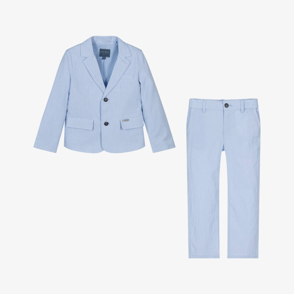 Guess - Boys Blue Striped Suit | Childrensalon