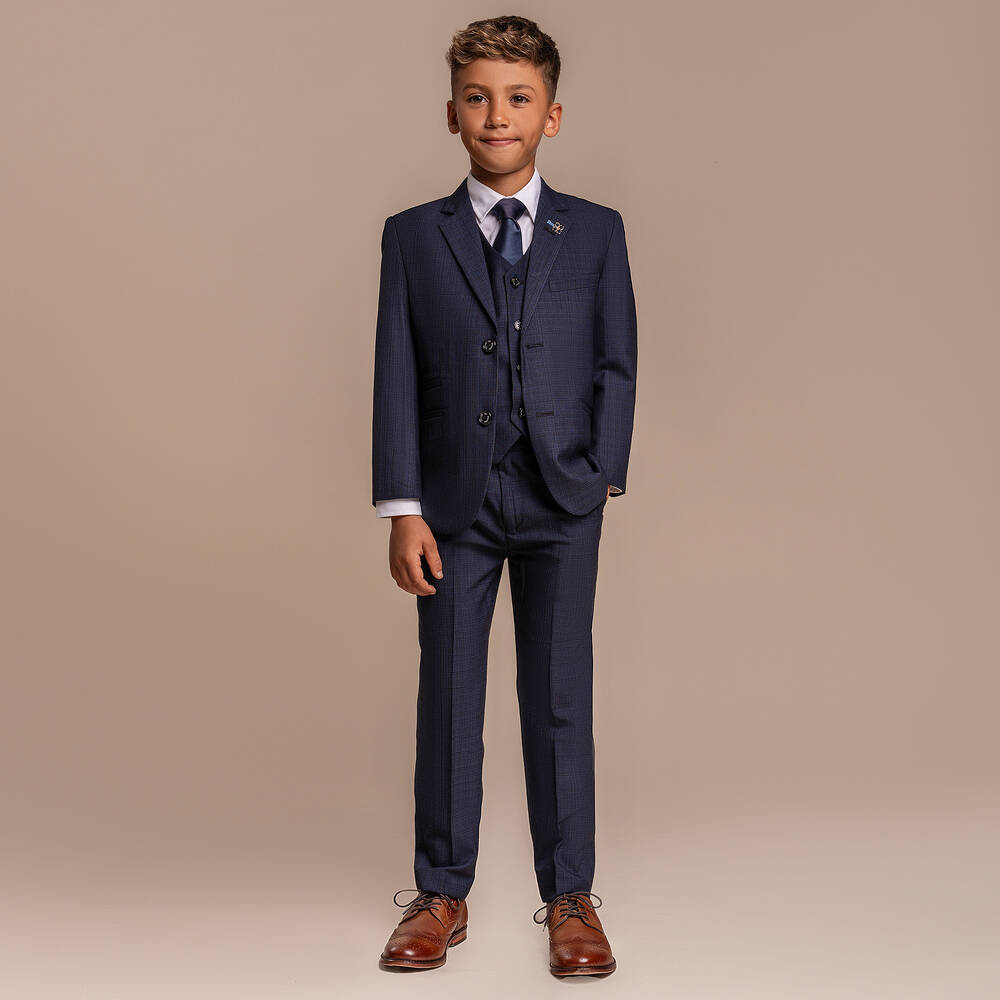 House of Cavani - Boys Navy Blue Seeba Suit | Childrensalon