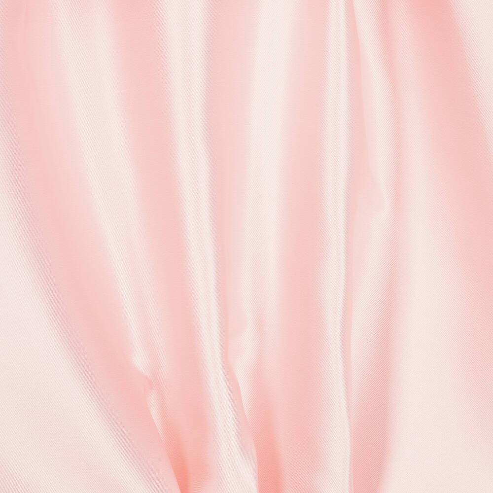 Hucklebones London - Girls Pink Satin Ruffle Bow Dress | Childrensalon