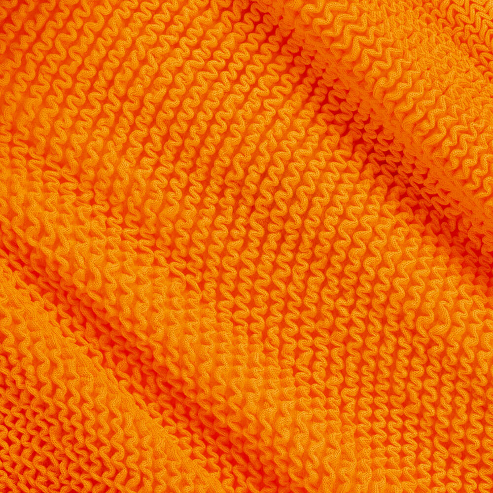 Hunza G - Girls Orange Ruffle Crinkle Swimsuit | Childrensalon