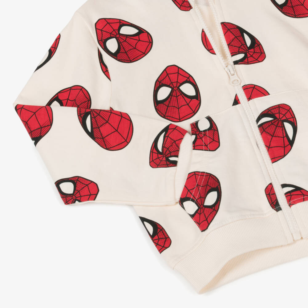 iDO Baby - Boys Ivory Marvel Spiderman Zip-Up Top | Childrensalon