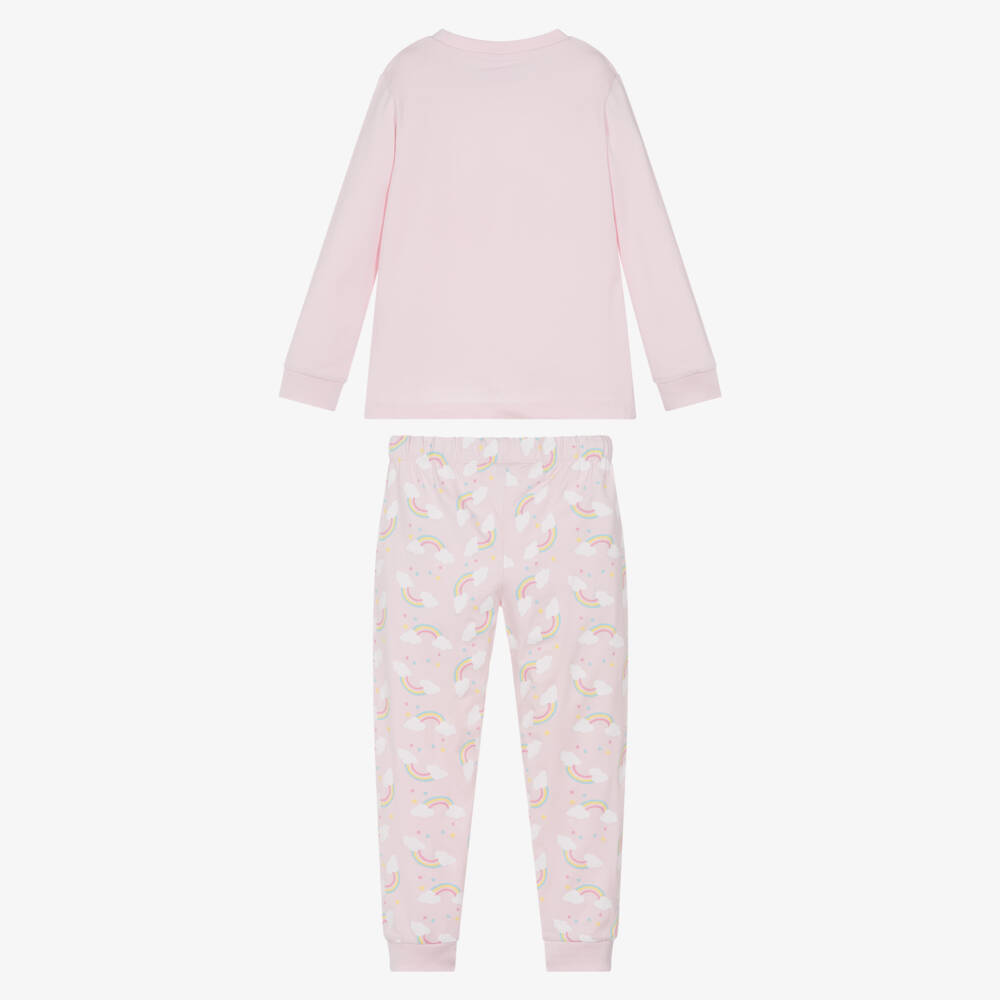 iDO Baby - Girls Pink Cotton Rainbow Pyjamas | Childrensalon