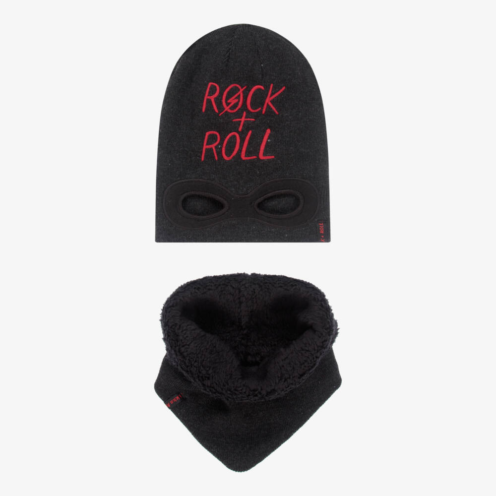 Boys Grey Hat & Snood Set | Childrensalon