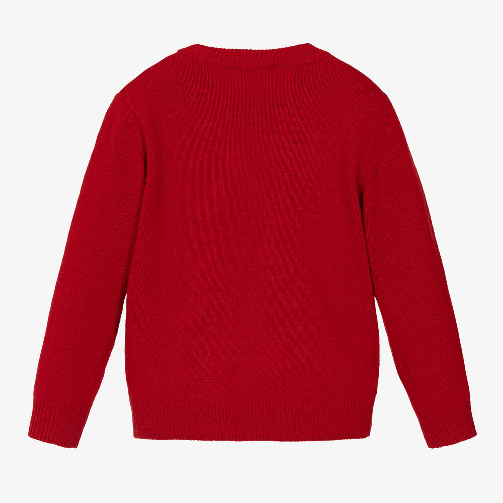 Il Gufo - Red Merino Wool Gingerbread Sweater | Childrensalon
