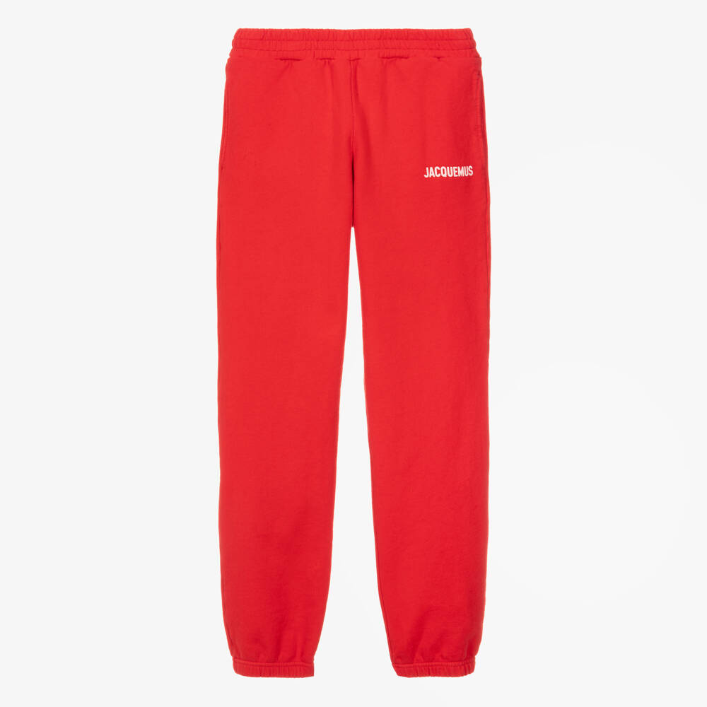 JACQUEMUS - Teen Red Cotton Jersey Joggers | Childrensalon