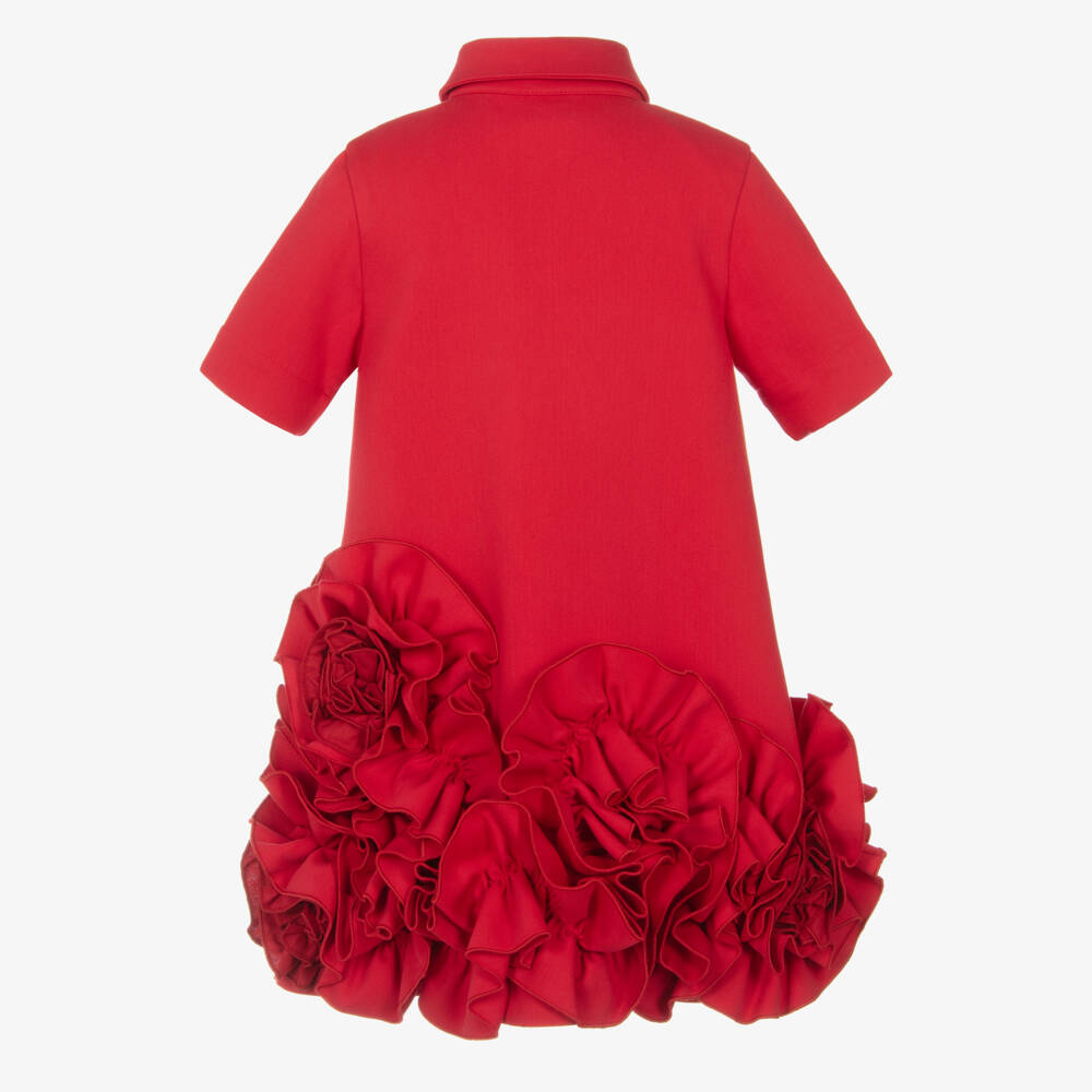 Jessie and James London - Girls Red Ruffle Dress | Childrensalon