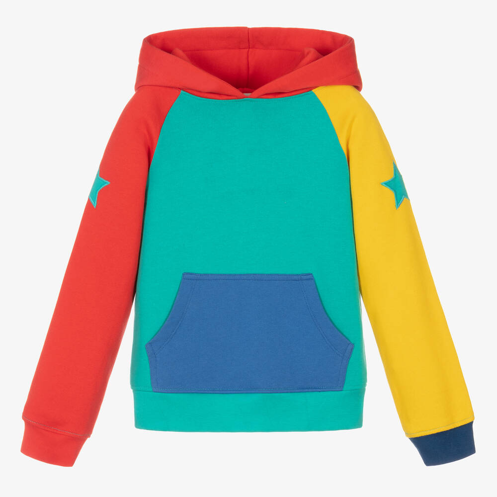 Joyday - Colourblock Cotton Star Hoodie | Childrensalon
