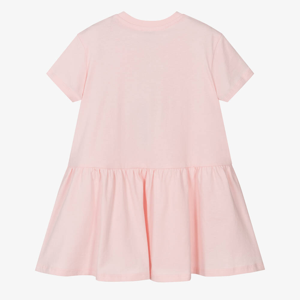 KENZO KIDS - Girls Pink Boke Flower Cotton Dress | Childrensalon