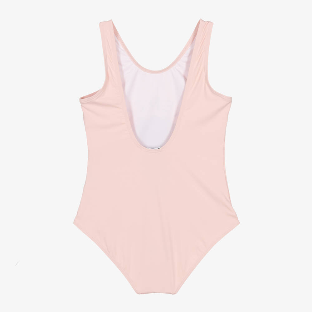 KENZO KIDS - Girls Pink Floral Logo Swimsuit | Childrensalon