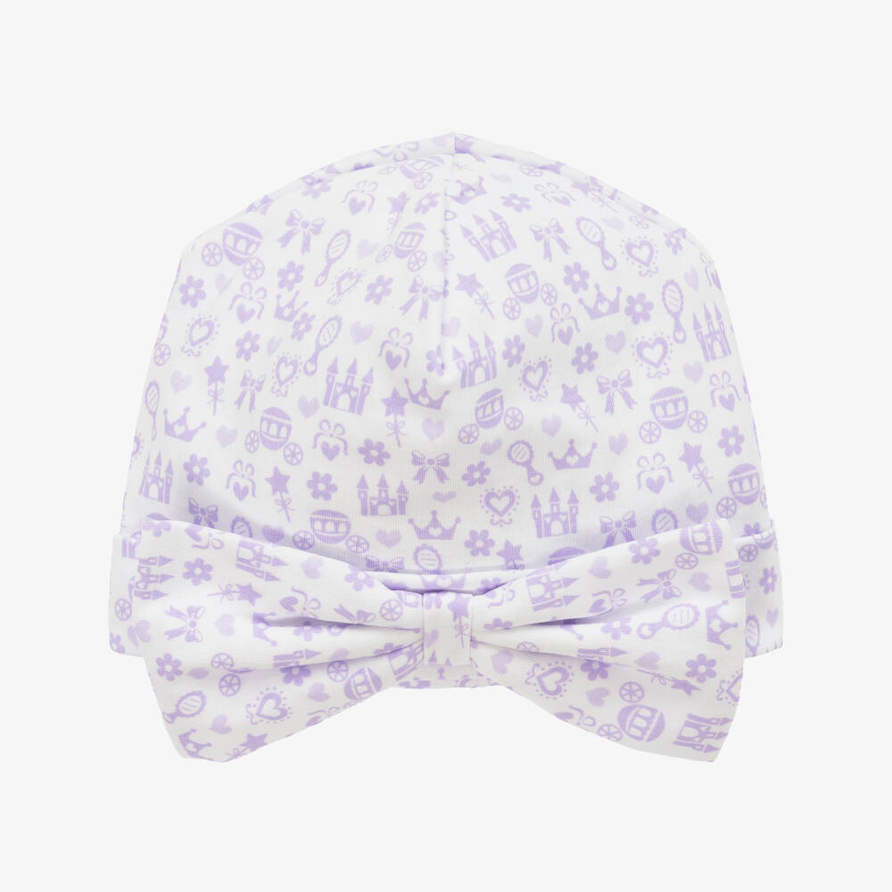 Kissy Kissy - Baby Girls Purple Royal Details Layette Hat | Childrensalon
