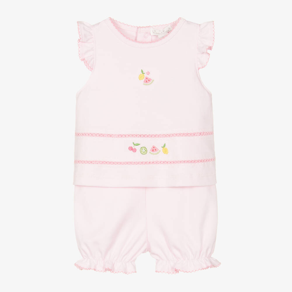 Kissy Kissy - Girls Pink Pima Cotton Fruit Fiesta Shorts Set ...