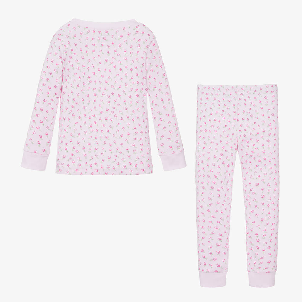 Kissy Kissy - Girls Pink Pima Cotton Tulip Blossom Pyjamas | Childrensalon